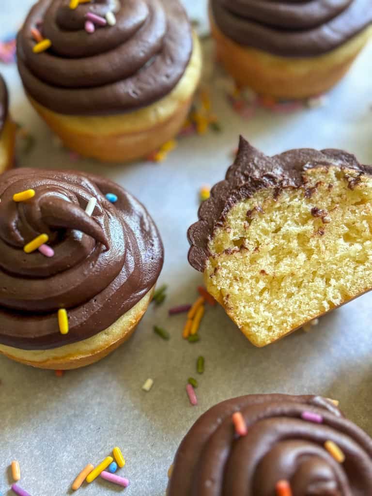 Sourdough Cupcakes with Chocolate Frosting - Chasing Our Simple