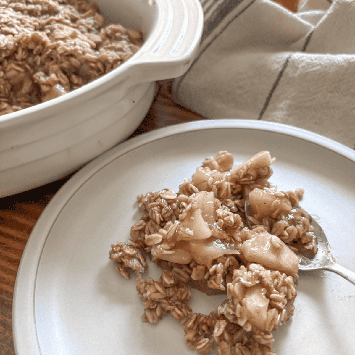Easy Sourdough Apple Crisp Recipe - Chasing Our Simple