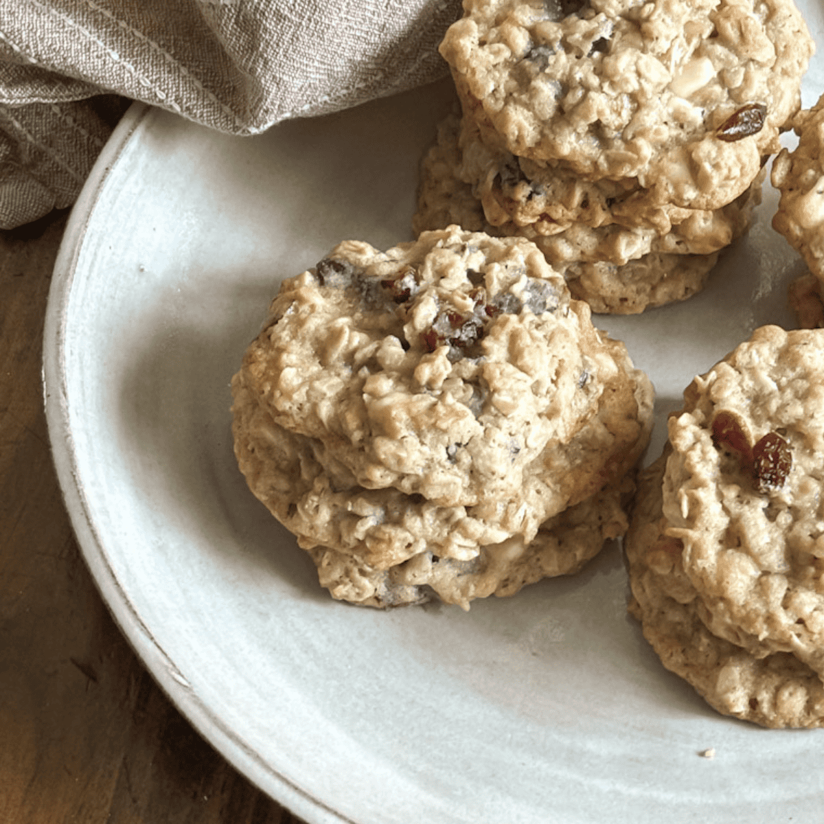 Oatmeal Cranberry Walnut Cookies with White Chocolate Chips - Chasing Our Simple